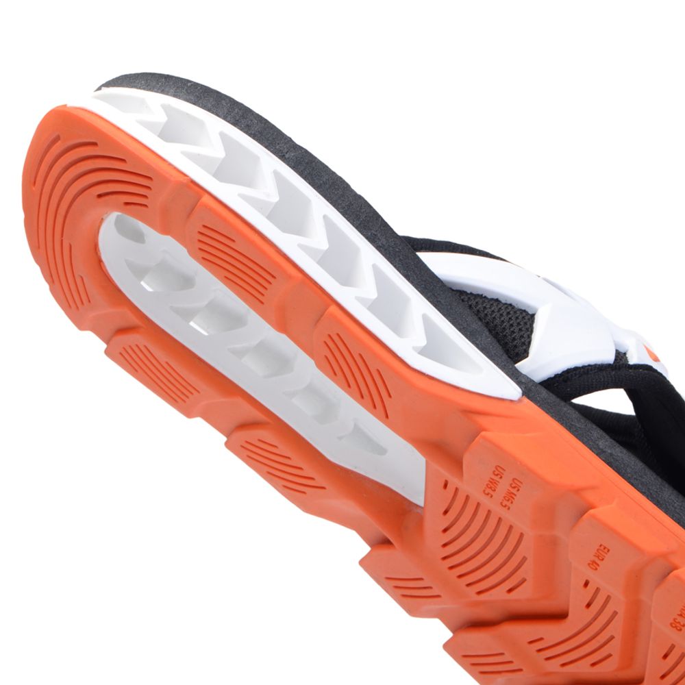 Sandália Masculina Kenner Rakka Ultra Force Preto e Laranja - overboard