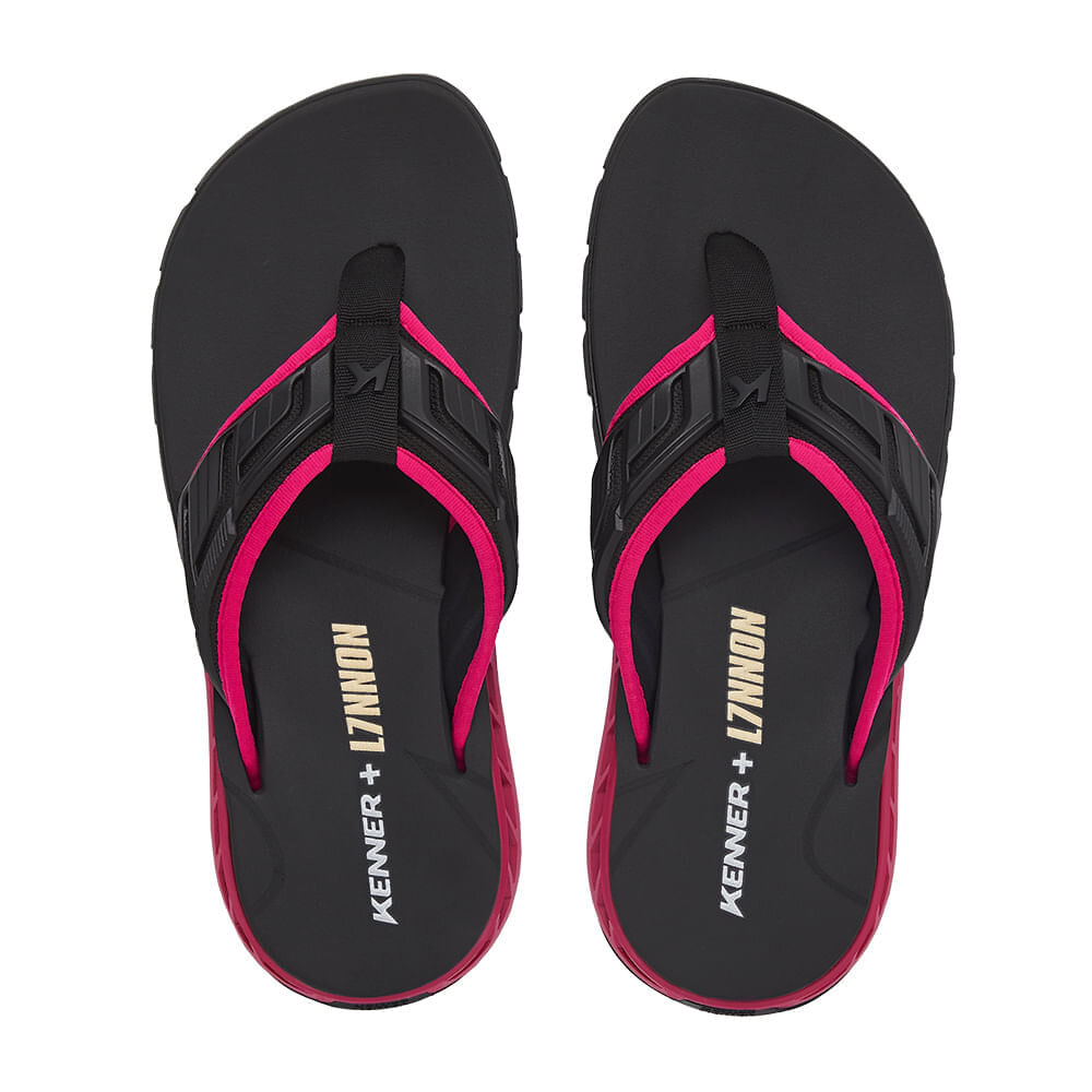 Sandália Unissex Kenner X L7 Rakka Full Force Preto Rosa - overboard